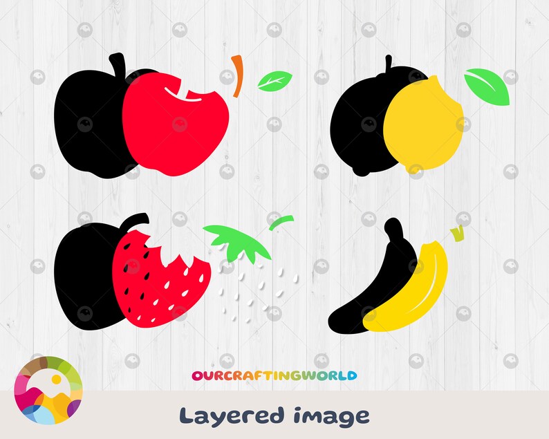 Fruit SVG Bundle, Fruit SVG, Fruit Clip Art, Fruit Vector Files, Fruit ...