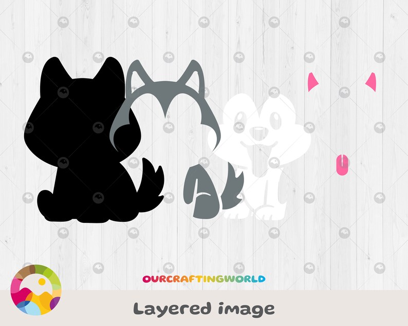 Husky Dog SVG, Cute Puppy SVG, Cartoon Dog SVG, Cartoon Dog Clip Art ...