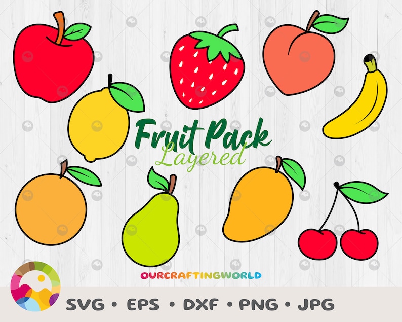 Fruit SVG Bundle Fruit SVG Fruit Clip Art Fruit Vector - Etsy