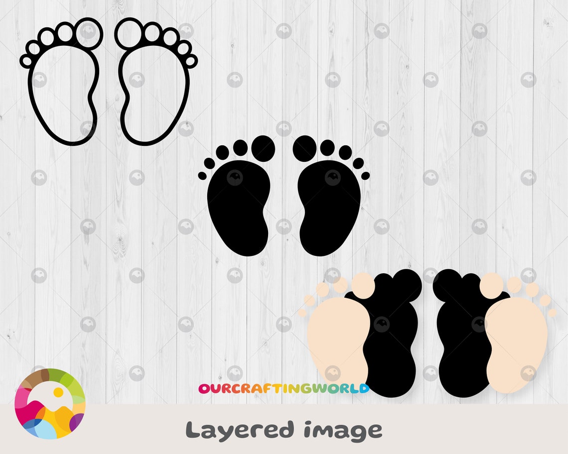 Baby Feet SVG Bundle, Baby Feet SVG, Baby Feet Clip Art, Baby Feet ...