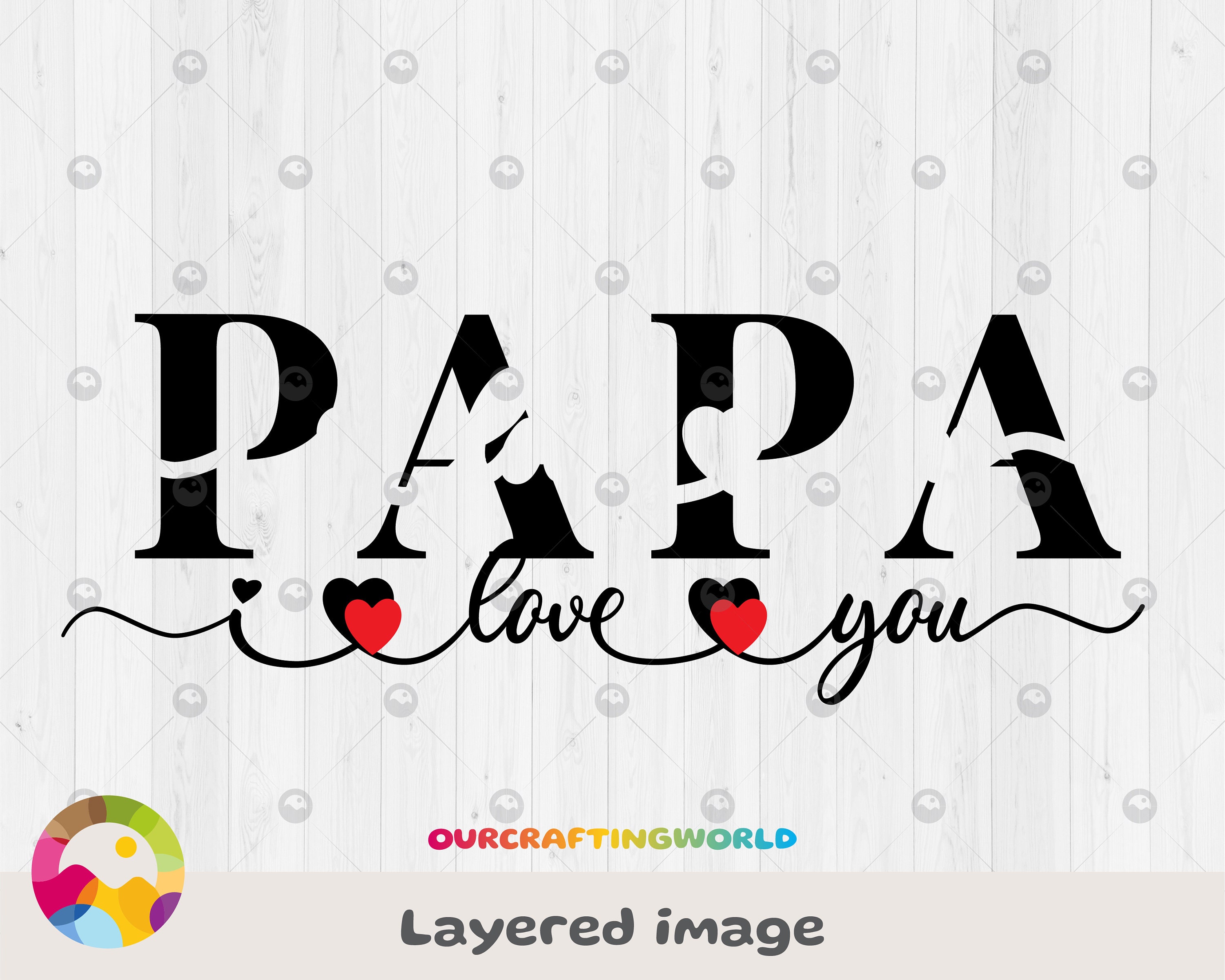 We Love You Papa SVG, Happy Father's Day Gift, I Love You Papa ...