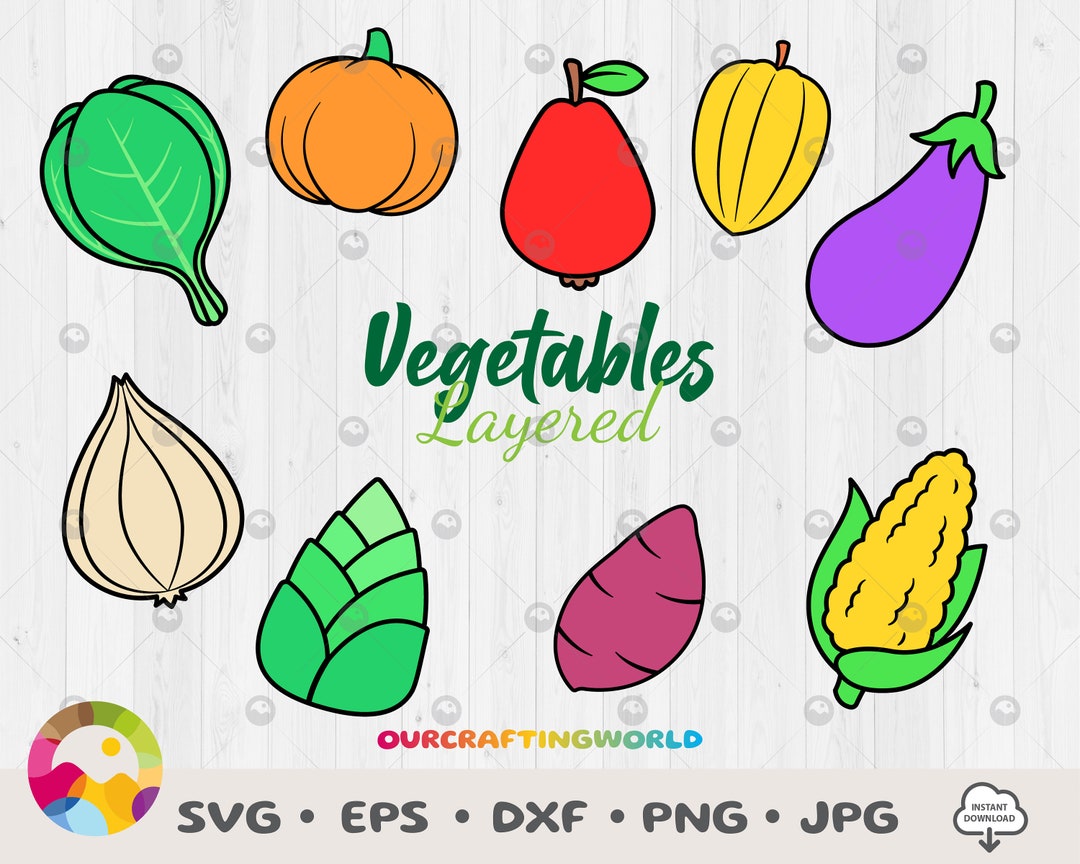 Vegetable SVG, Vegetable Clip Art, Vegetable Cricut, Vegetable Cut ...