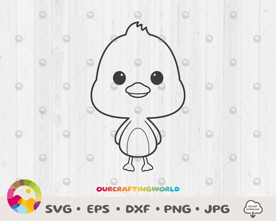Duck Outlines SVG Cute Duck SVG Duck SVG Cartoon Duck Clip - Etsy