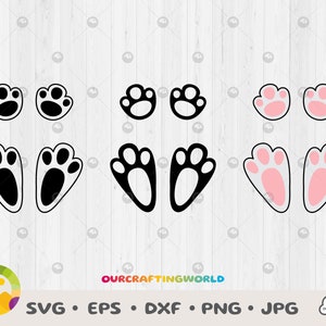 Easter Bunny Feet SVG, Bunny Feet SVG, Bunny Feet, Bunny Footprint ...