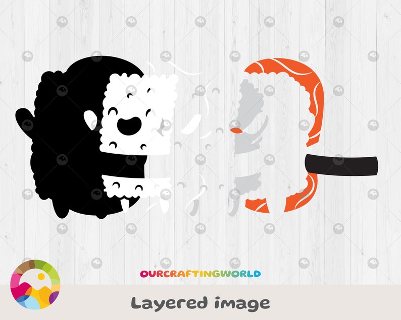 Sushi SVG, Cute Sushi SVG, Cartoon Sushi SVG, Cartoon Sushi Clip Art ...
