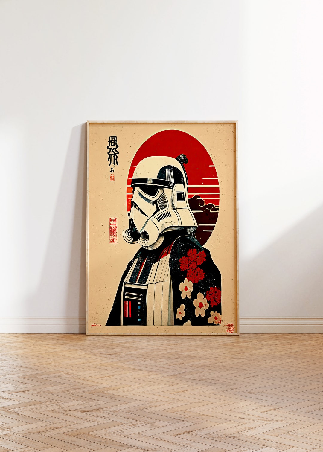 Star Wars Inspired Print Stormtrooper, Japanese Inspired Poster ...