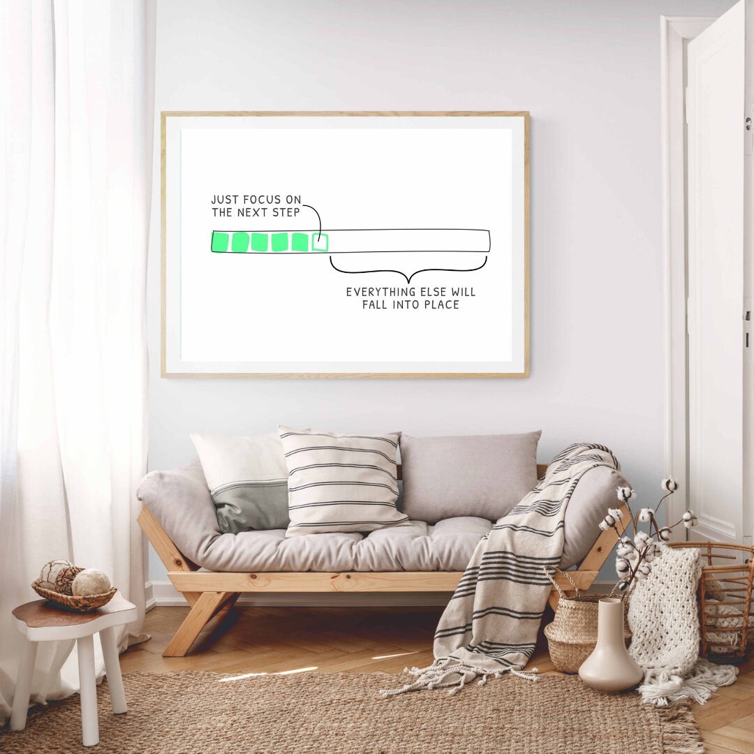 The Next Step Poster Quotes Poster Minimalist Wall - Etsy