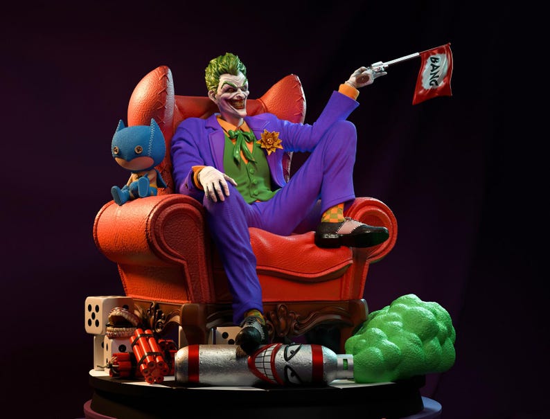 Joker 3D Figure High Quality Stl File - STL Model for Resin Printer ...