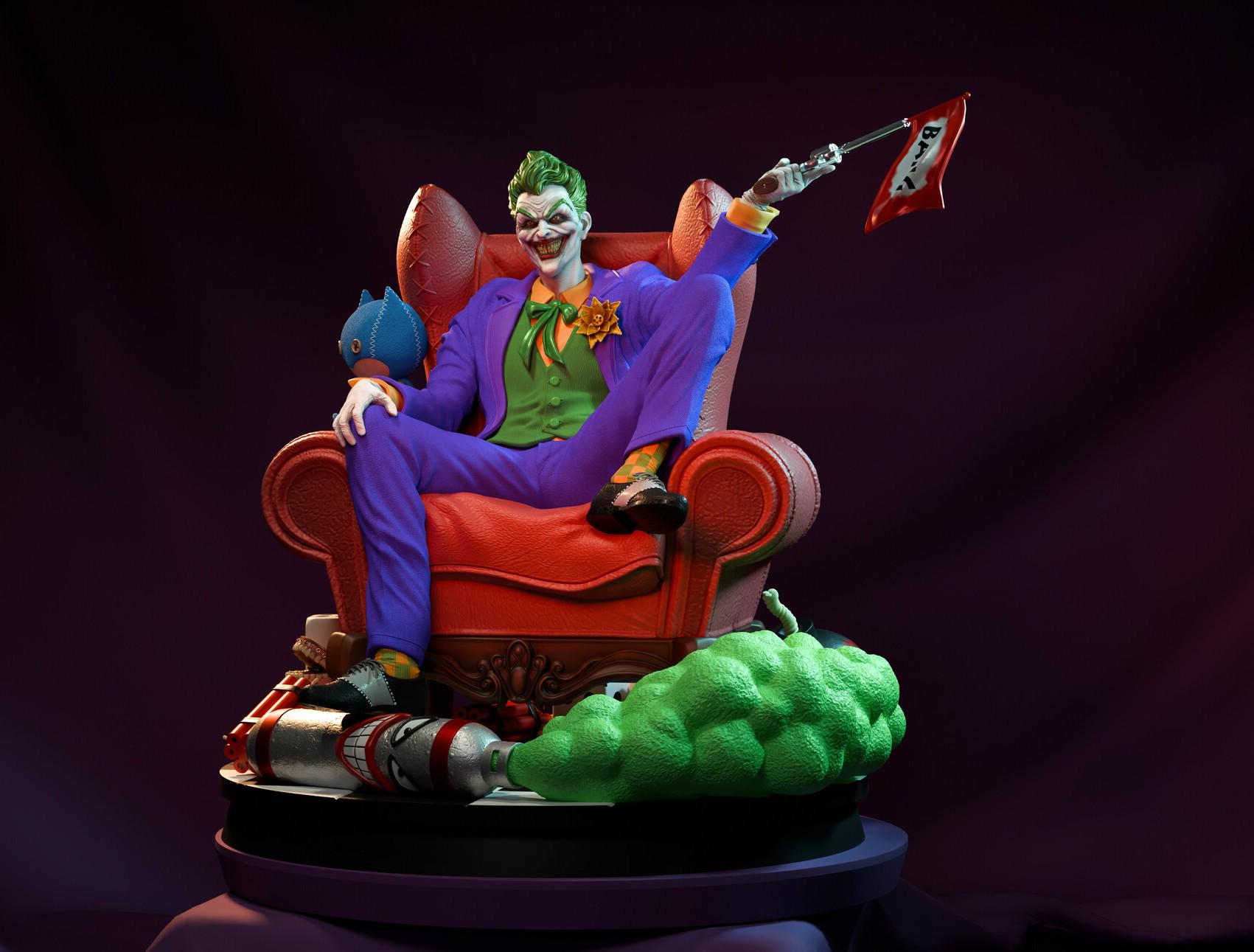 Joker 3D Figure High Quality Stl File - STL Model for Resin Printer ...