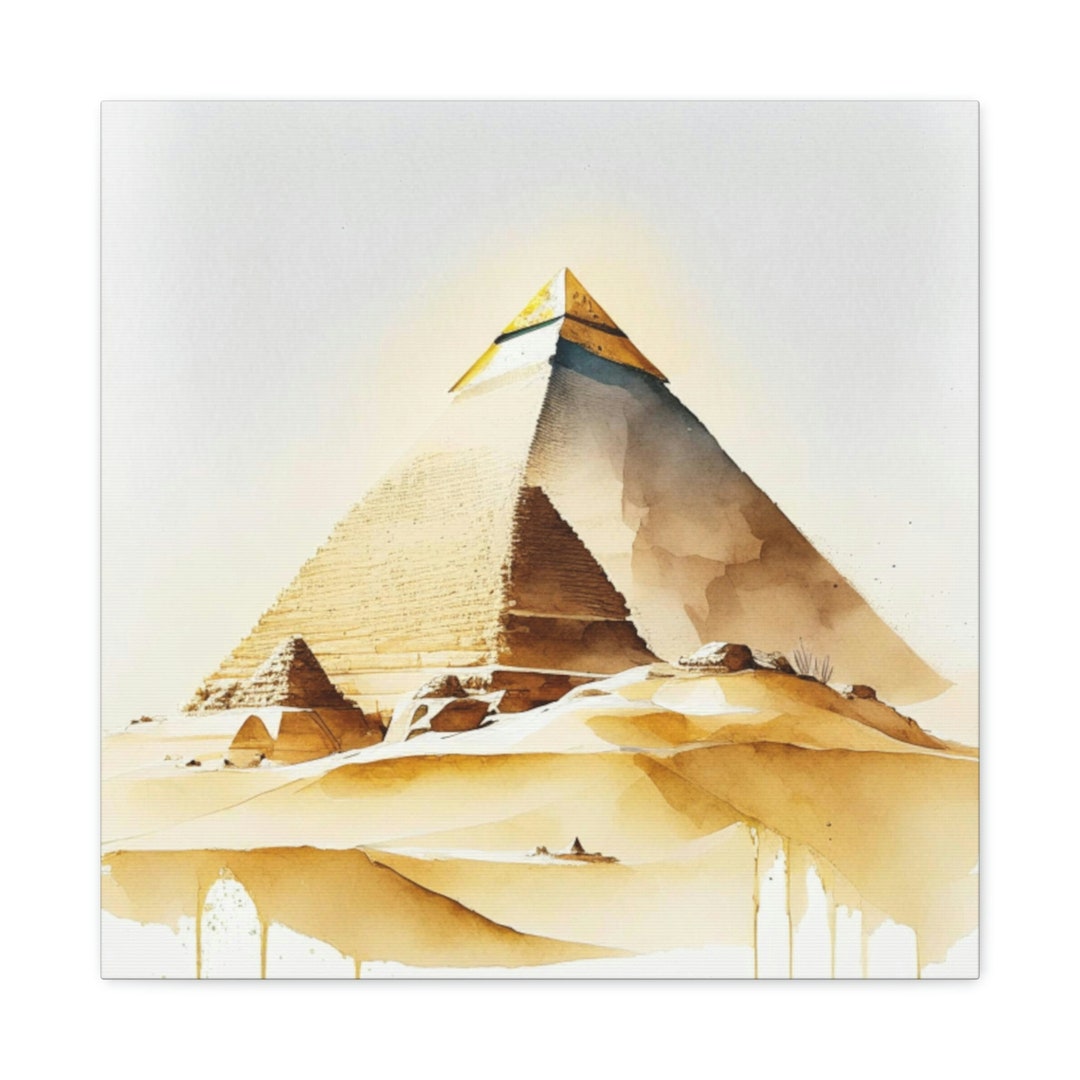 Re-imagination of Pyramid of Giza Egypt | Art Illustration | Canvas ...