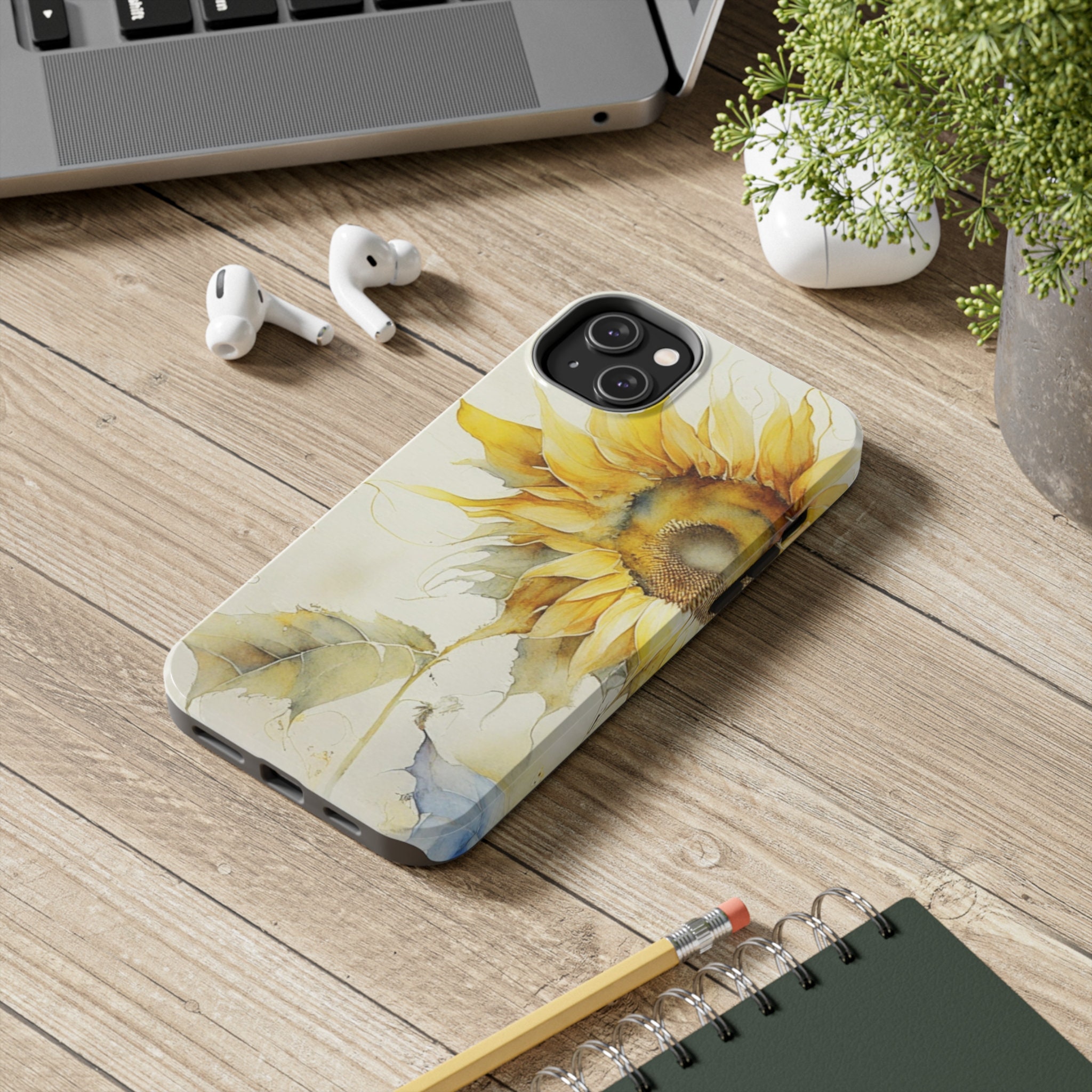 Watercolor Sunflower iPhone Case - Etsy