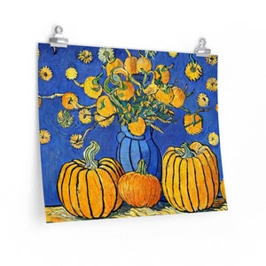Vincent Van Gogh Style Pumpkins Illustration | Art Illustration ...