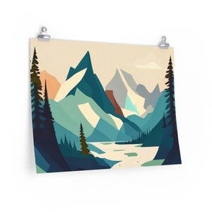 Banff National Park Print Illustration | Art Illustration | Poster ...