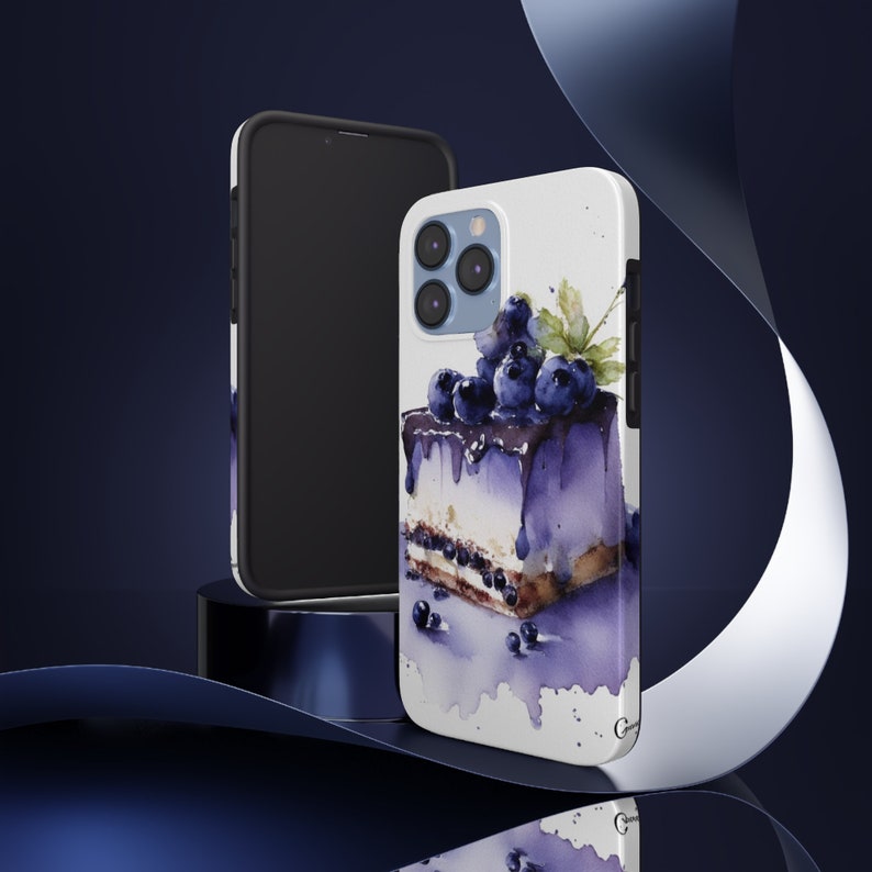 Watercolor Blueberry Cheesecake iPhone Case - Etsy