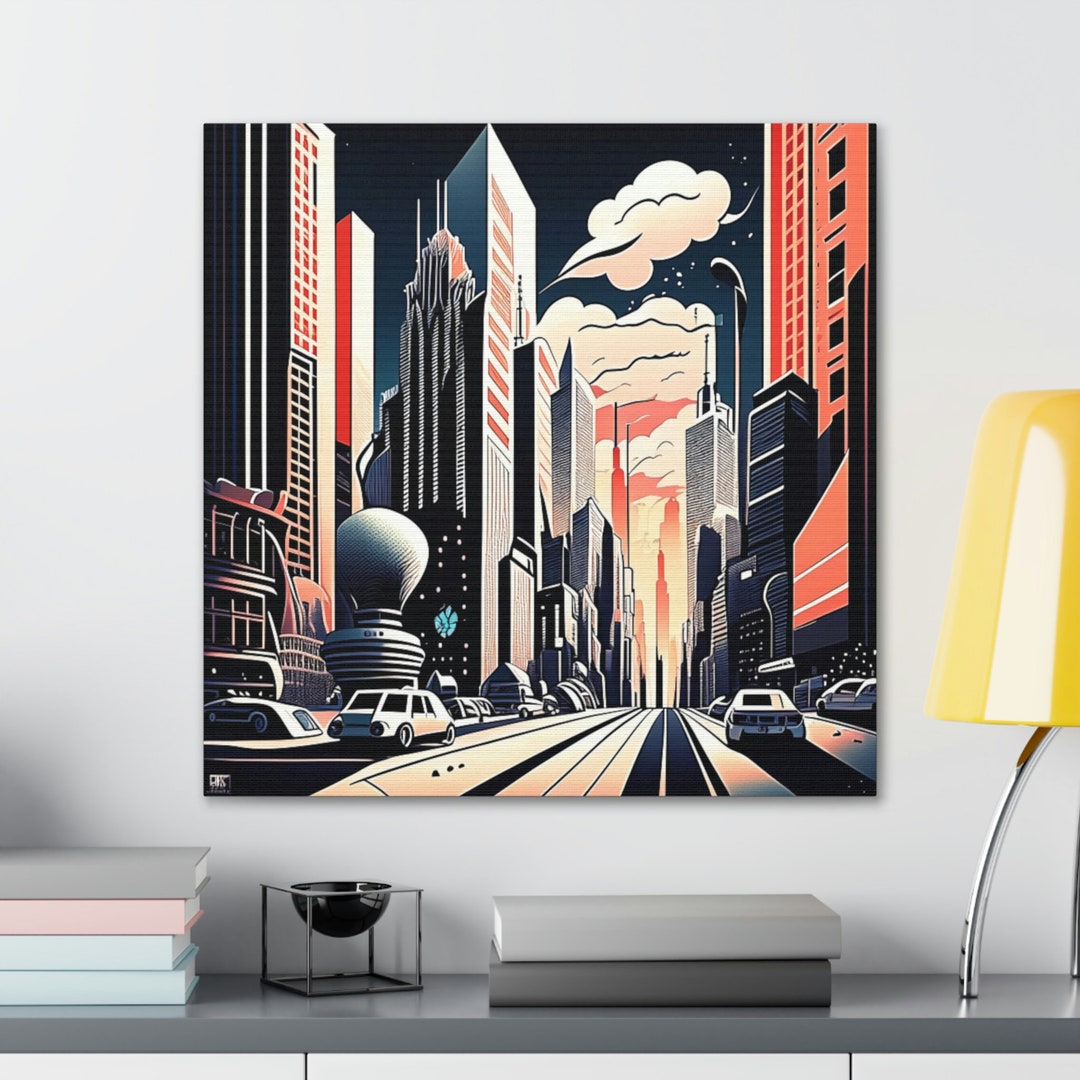 New York City Street View Art Decor Travel Poster on Canvas - Etsy