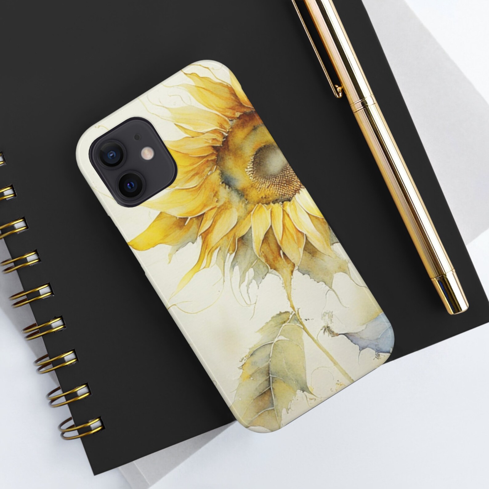 Watercolor Sunflower iPhone Case - Etsy