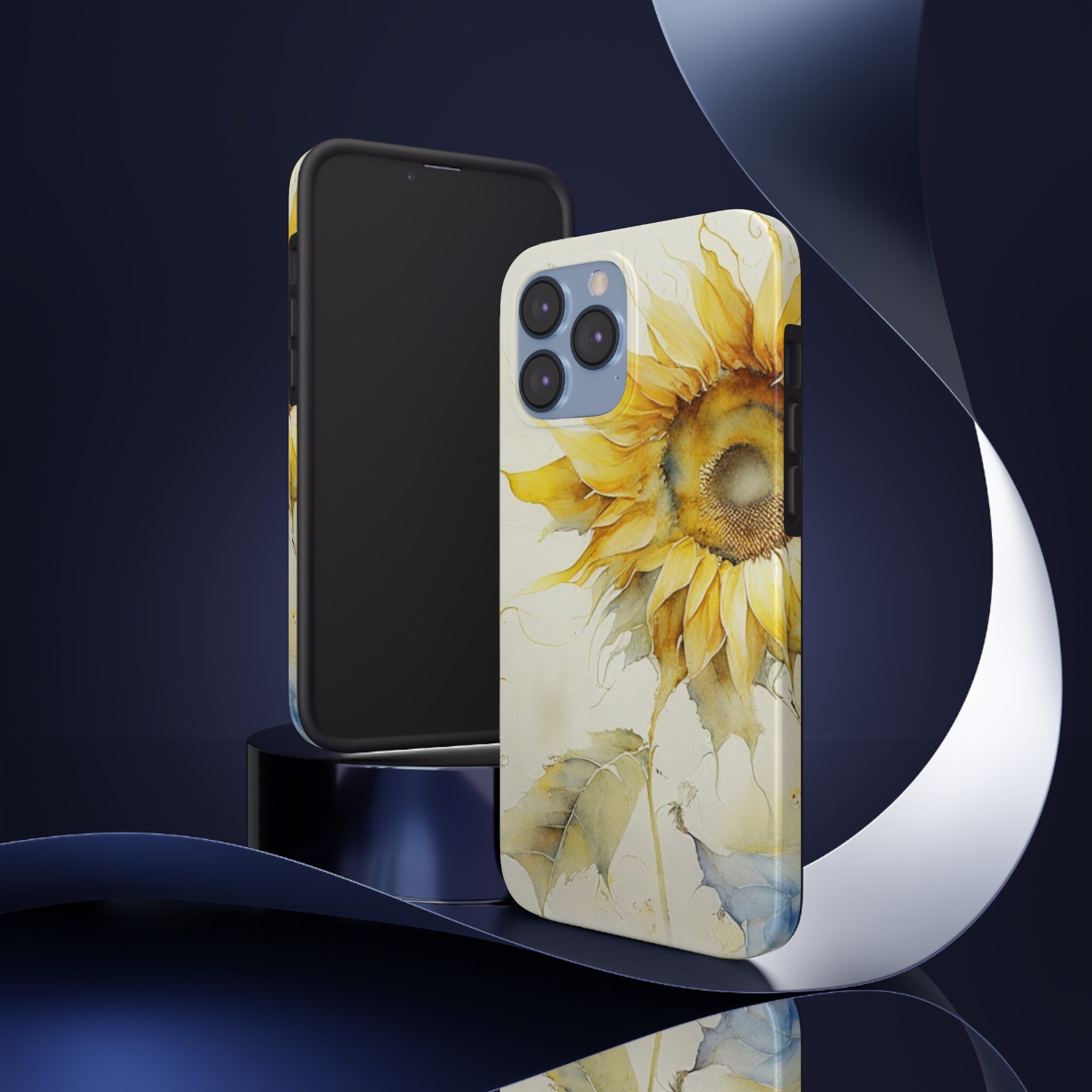 Watercolor Sunflower iPhone Case - Etsy