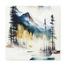 Banff National Park Watercolor Print | Art Illustration | Poster Print ...