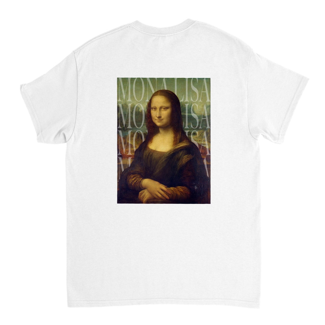 Mona Lisa T-shirt, BACK Printed Tee, Famous Artwork Tshirt, Mona Lisa ...