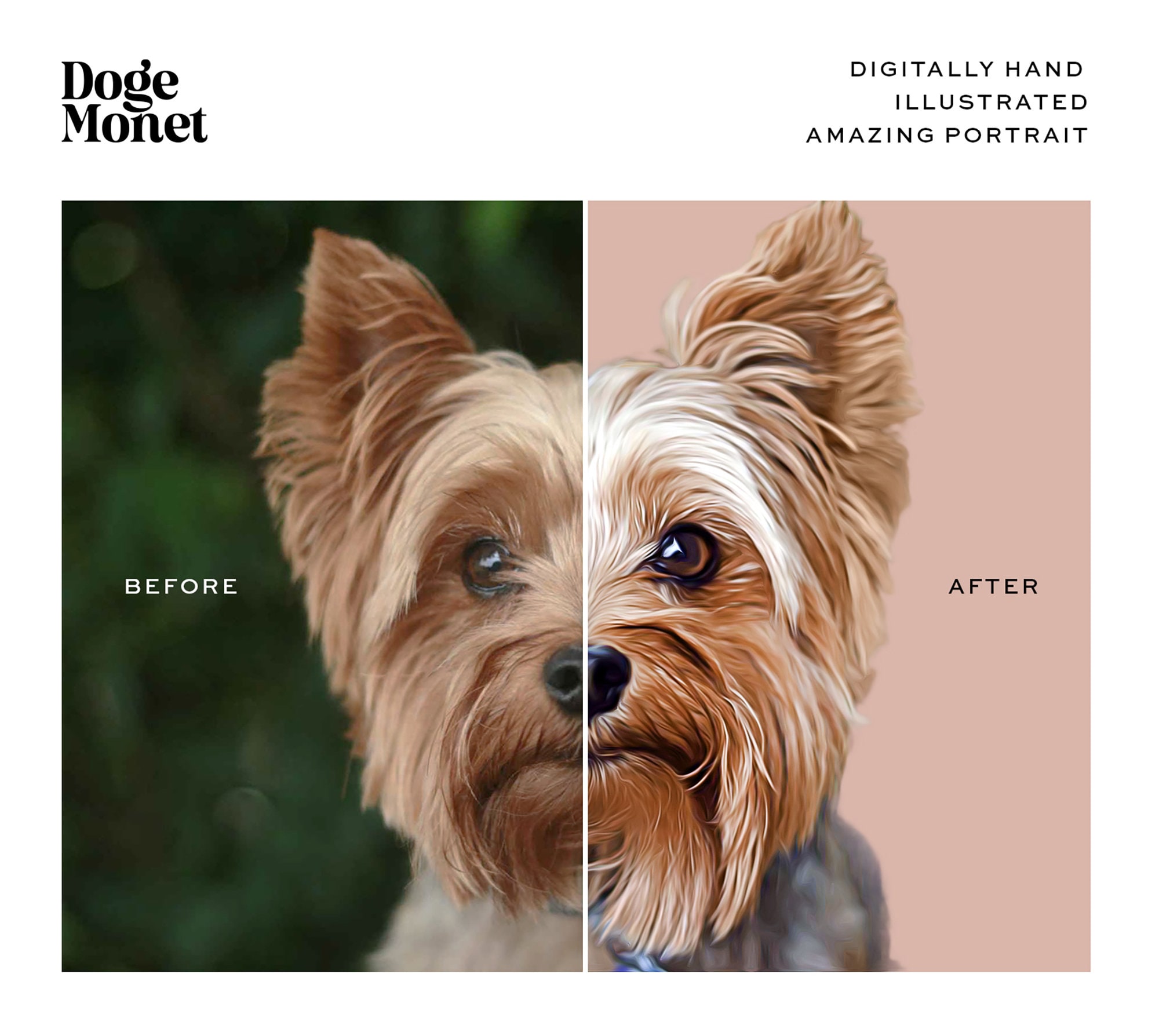 Pet Portrait Custom and Personalized. Pet Dog Wall Art DIGITAL - Etsy UK