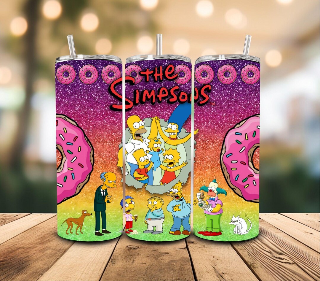 The Simpsons | 20oz Skinny Tumbler | Cold Cup | Personalised Gift ...