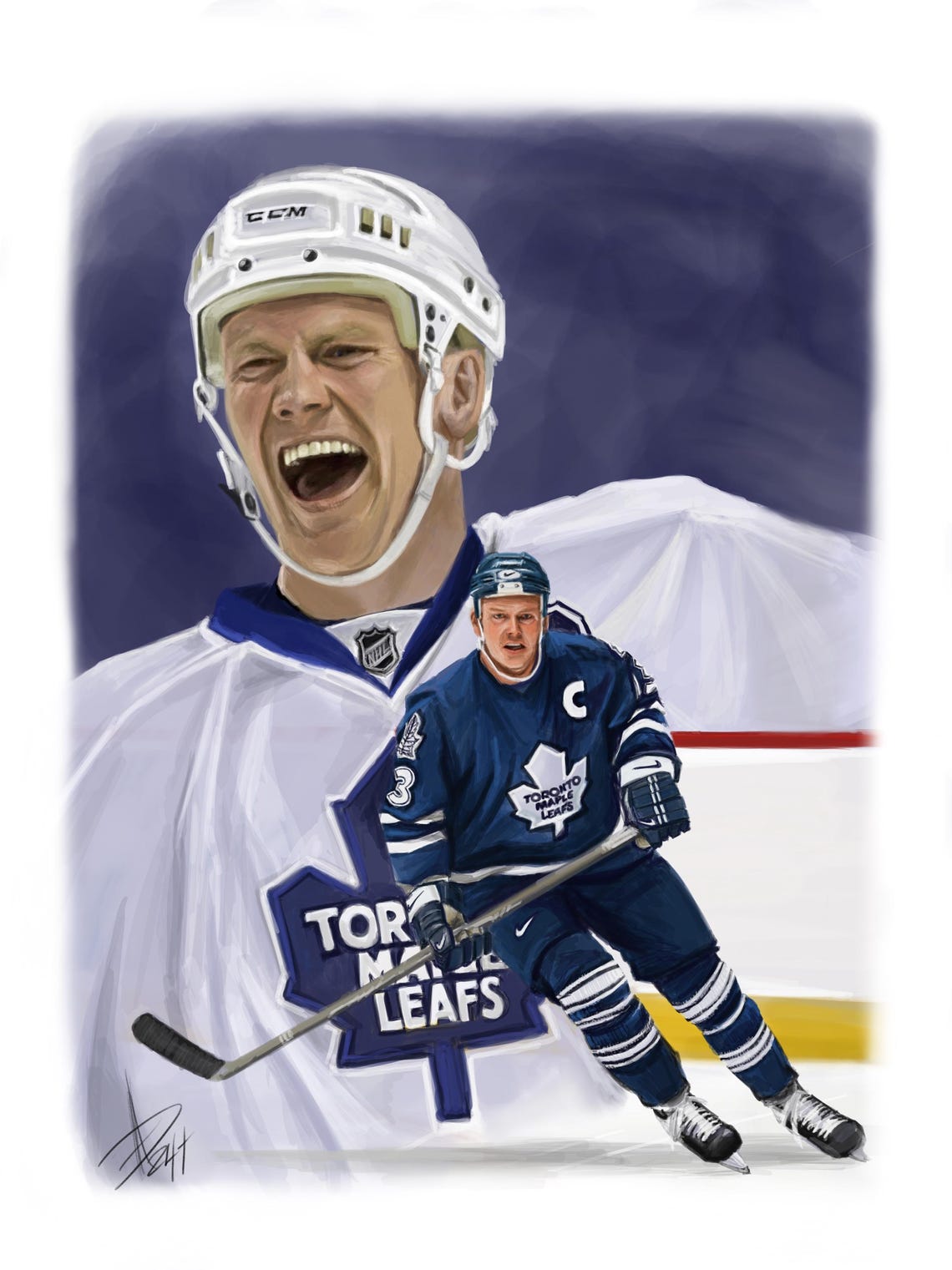 Toronto Maple Leaf Great, Mats Sundin *print of Digital Drawing - Etsy