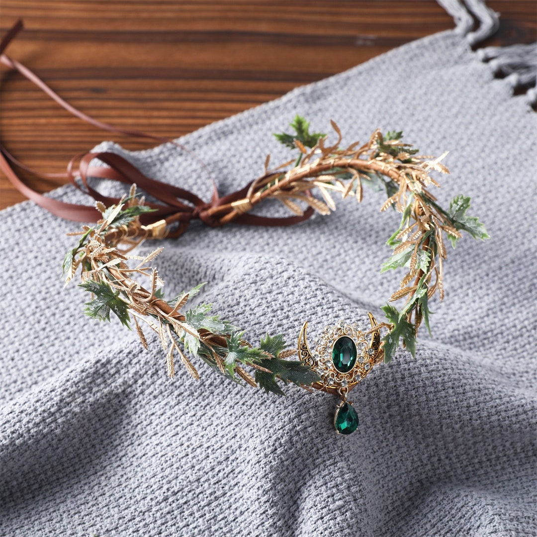 Fairy Moon Crown,elf Headpiece,wedding Hair Crown Bride,flower Girl ...