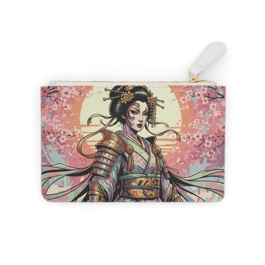 Samurai Geisha Mini Clutch Bag | Asian Warrior Woman Illustration ...