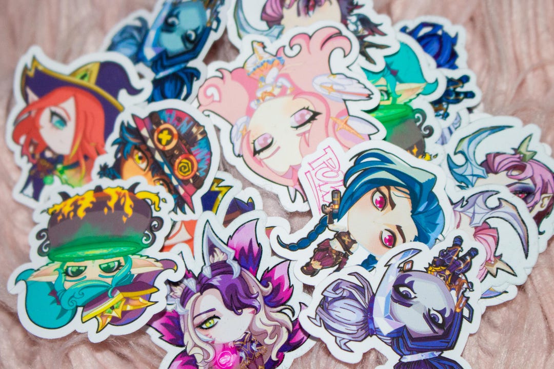 Lol Mini Sticker Surprise Set Kawaii Cute Stickers Gaming Anime Ahri ...