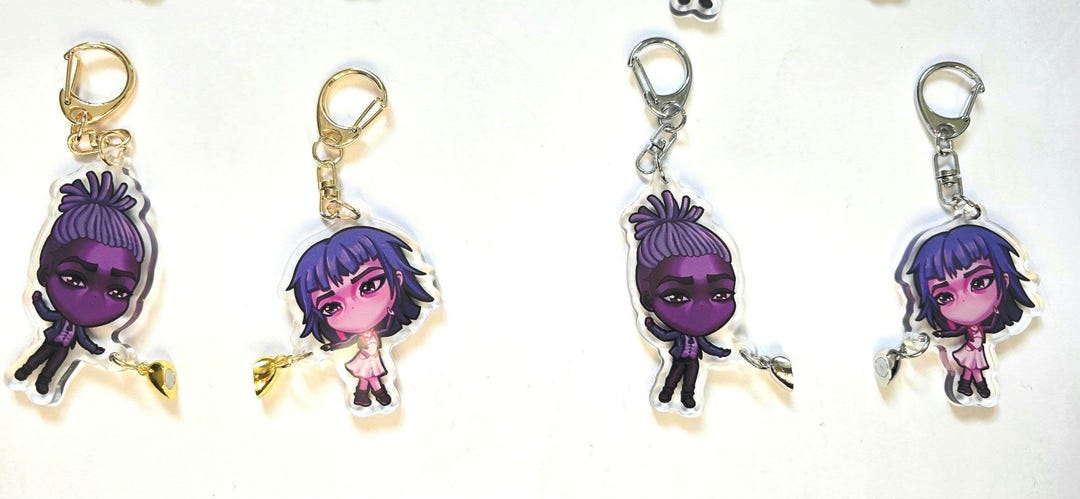 Acrylic Arcane Powder Jinx Ekko Couple Gaming Keychain Anime Kawaii ...