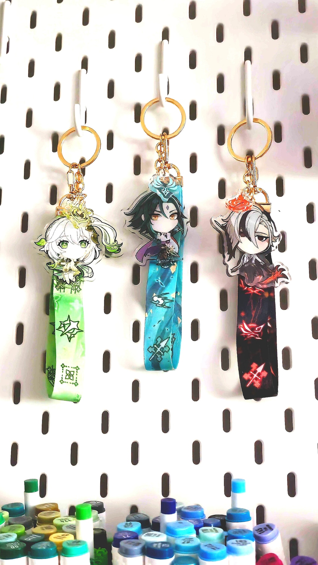 Acryl Nahida Xiao Arlecchino Keychain Schlüsselanhänger Lanyard Anime ...