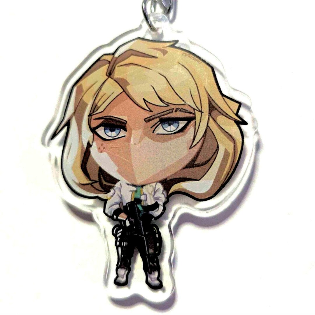 Acrylic Deadlock Keychain Keyring Anime Genshin Kawaii Pendant ...