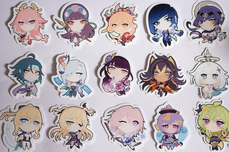 Genshin Impact Honkai Star Rail Sticker Kawaii Cute Sticker Anime Yae ...