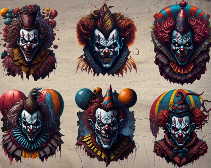 Scary Clowns PNG, Halloween Clown Clipart, Horror Clown PNG, Halloween ...