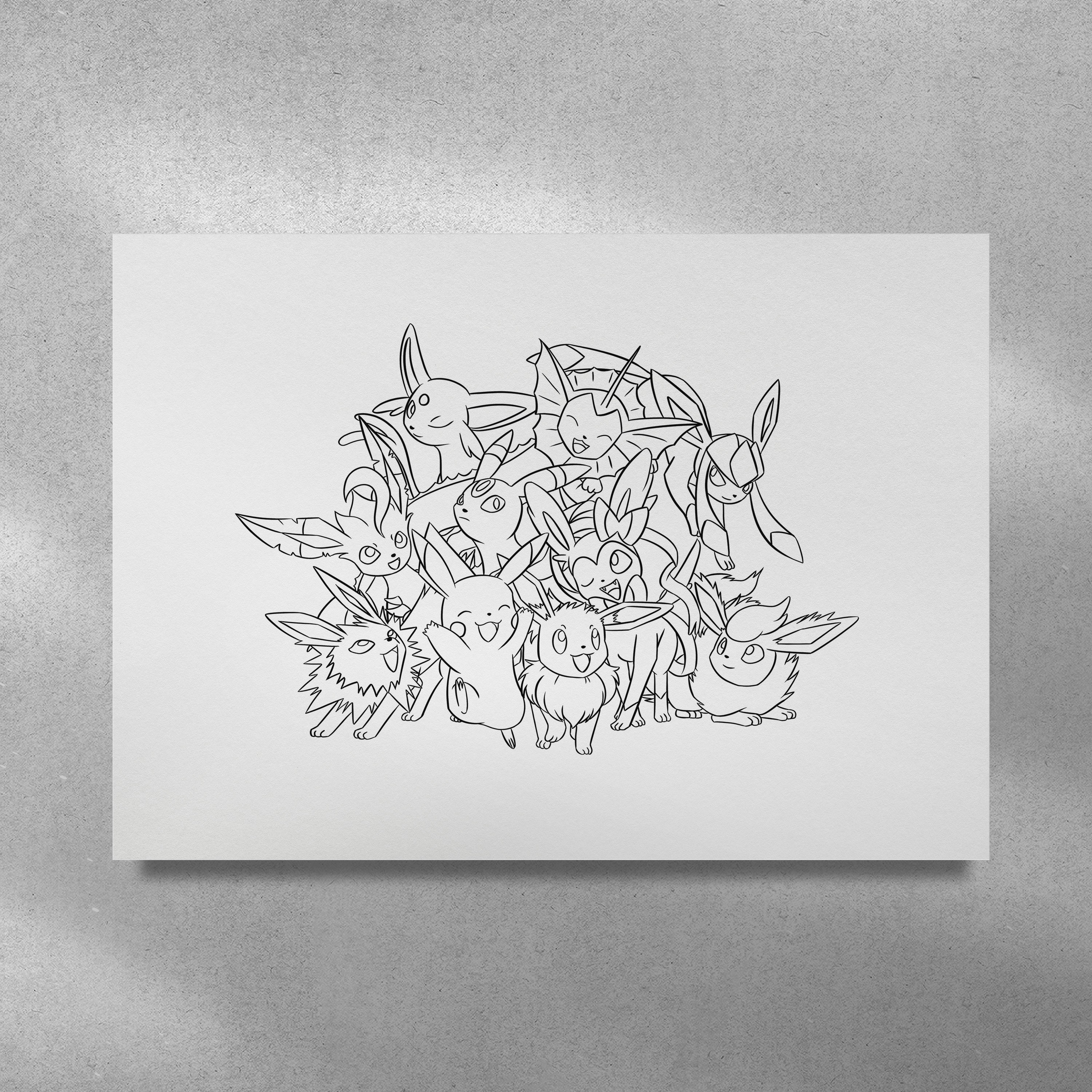 Pokemon Coloring Page - Etsy