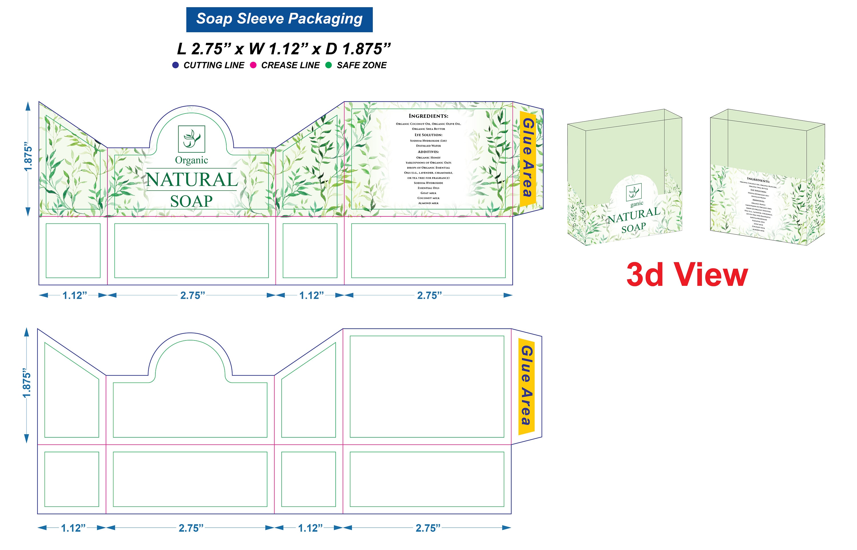 Soap Box SVG, Bath Soap Box Template, Soap Packaging Template, Canva ...