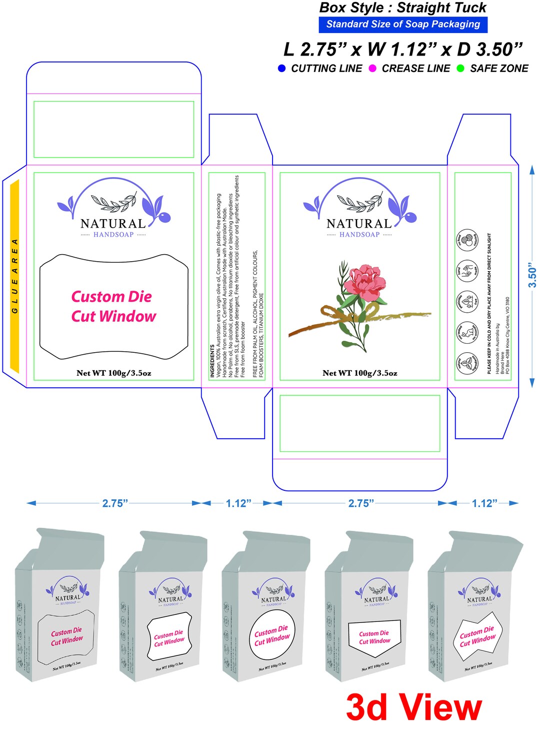 Soap Box SVG, Soap Box Template, Soap Packaging Template, Canva, PDF ...