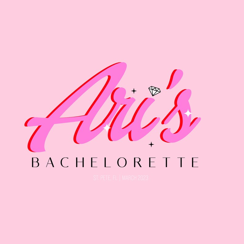 Bachelorette Party Logo Design | Diamond - Etsy