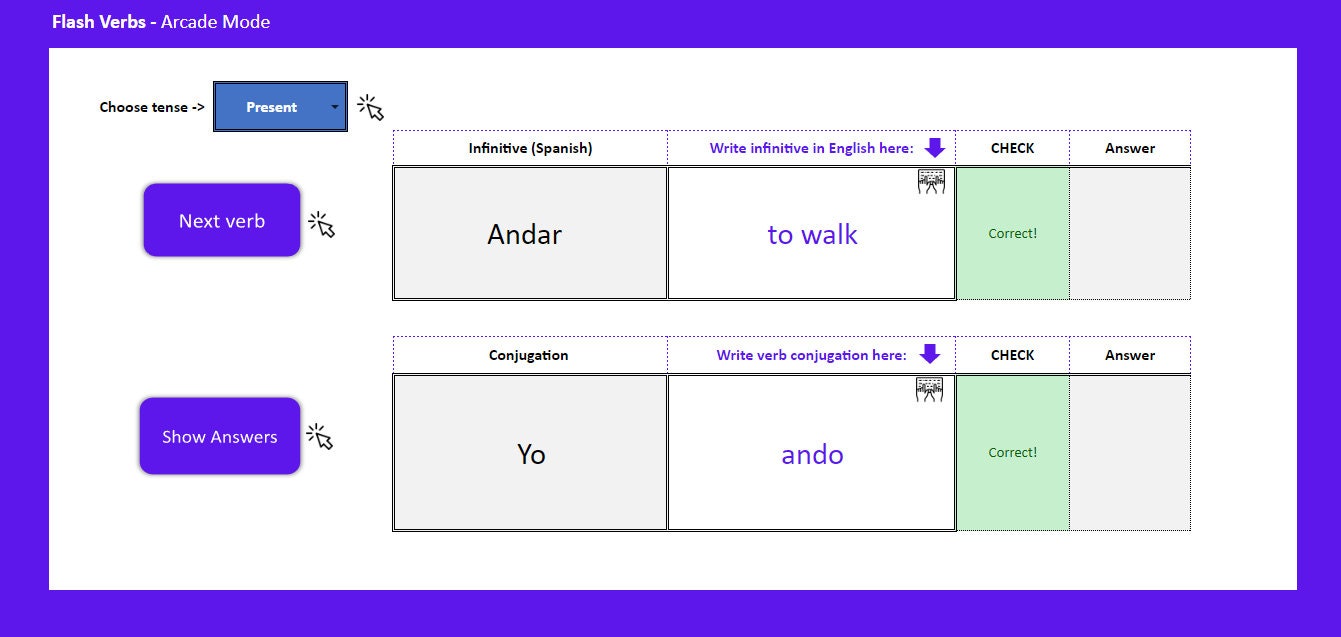 Spanish Verb Conjugation Flashcards: Automated Google Sheet Tool for ...