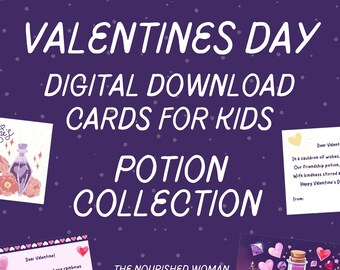 Printable Valentine Cards for Kids Instant Download Valentine's Day ...
