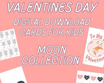 Printable Valentine Cards for Kids Instant Download Valentine's Day ...