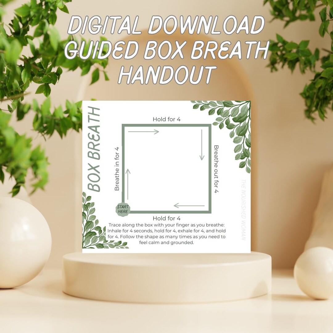 Printable Box Breath Guide for Kids - Instant Download Mindful Wellness ...
