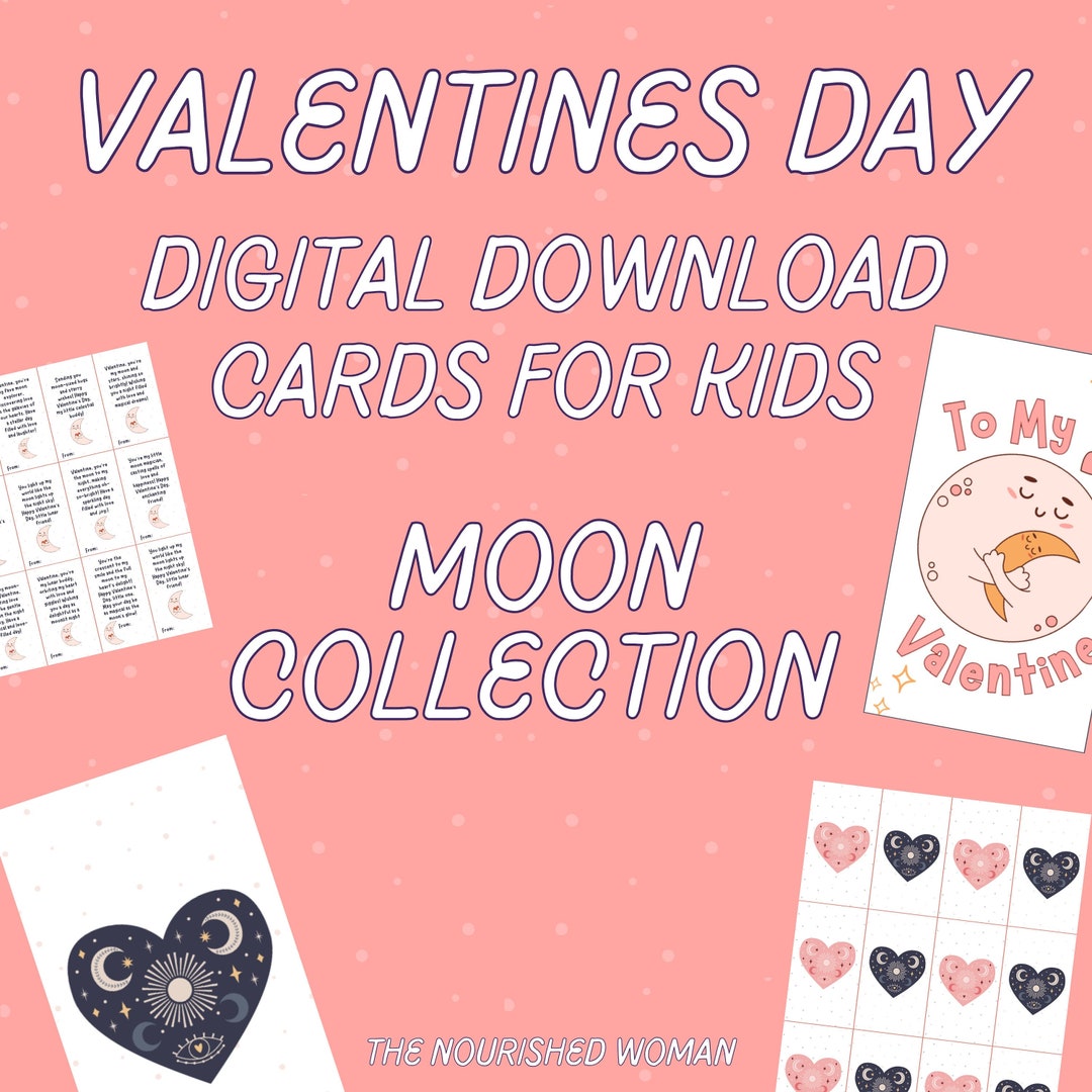 Printable Valentine Cards for Kids Instant Download Valentine's Day ...