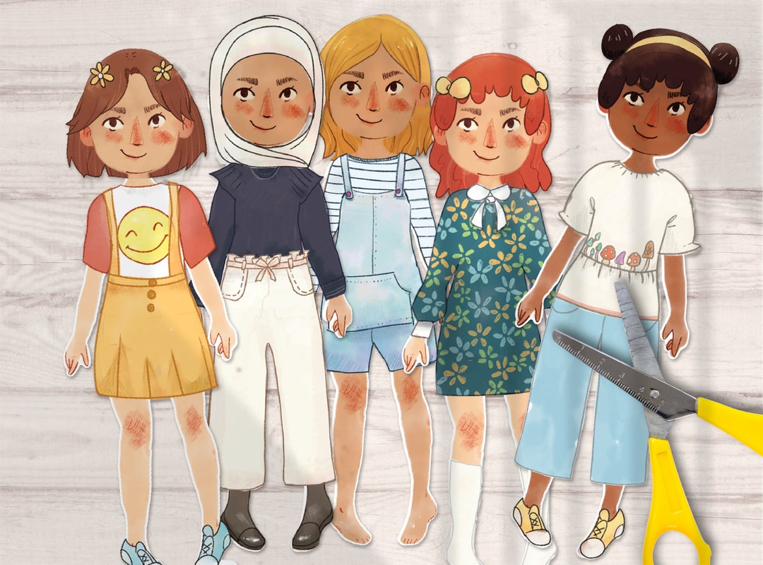 Paper Dolls Printable Craft | Instant Download | Busy Book Activity ...