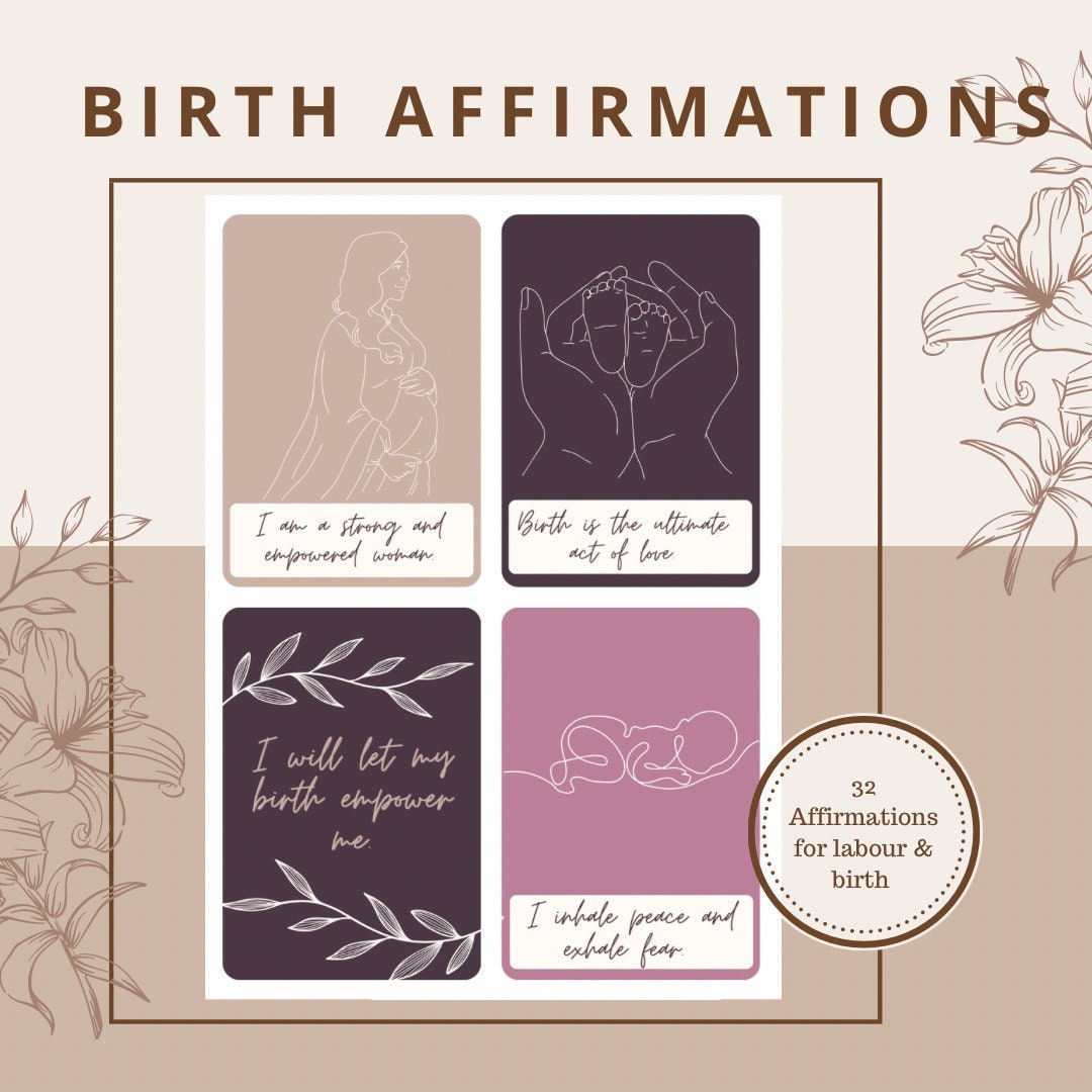 Labour Birth Affirmations | Positive Pregnancy Mindset | Manifesting ...
