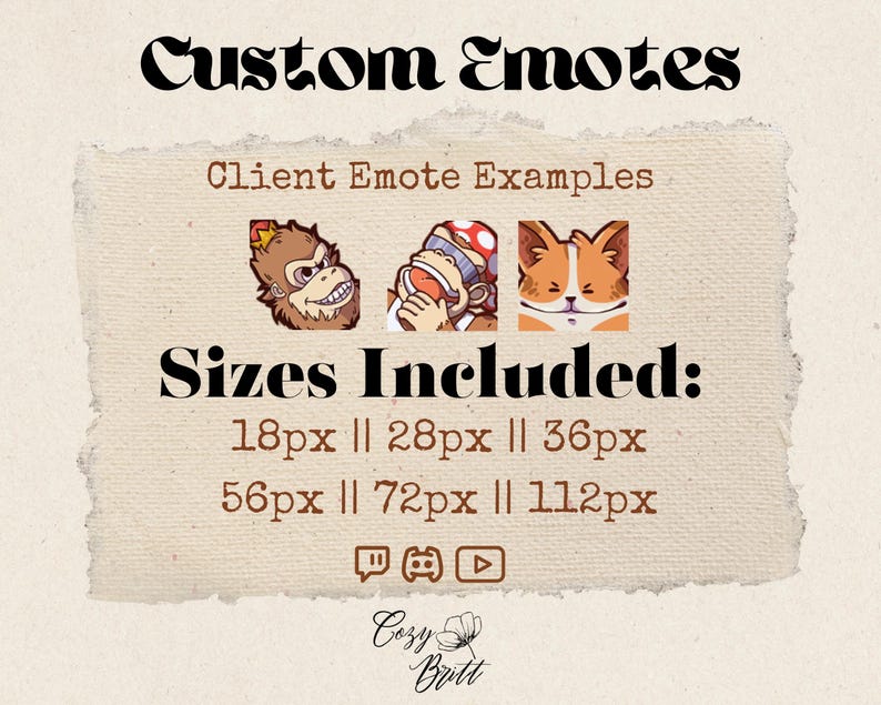Custom Twitch Emotes & Discord Emotes Cute Streamer Emotes Pack ...