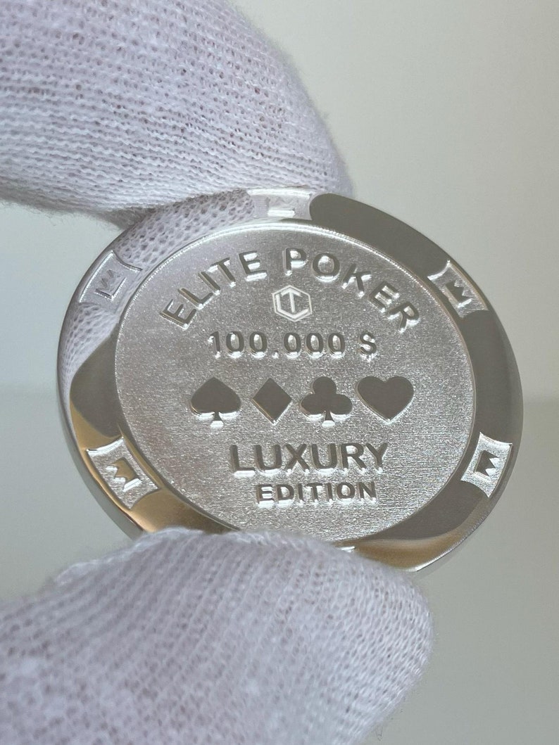 Poker Chip in Solid Sterling Silver, 39 Mm, 35 G – Handcrafted Luxury ...