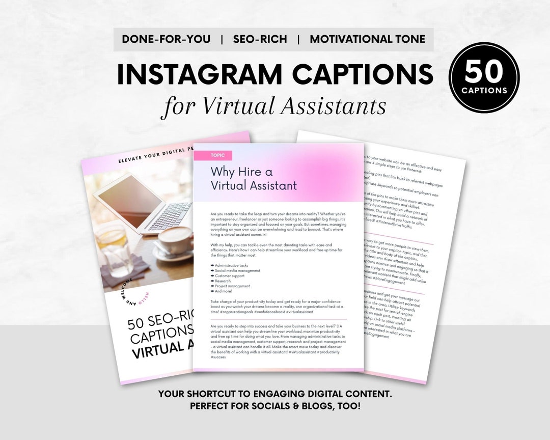 50 Instagram Captions for Virtual Assistants | Virtual Assistant ...