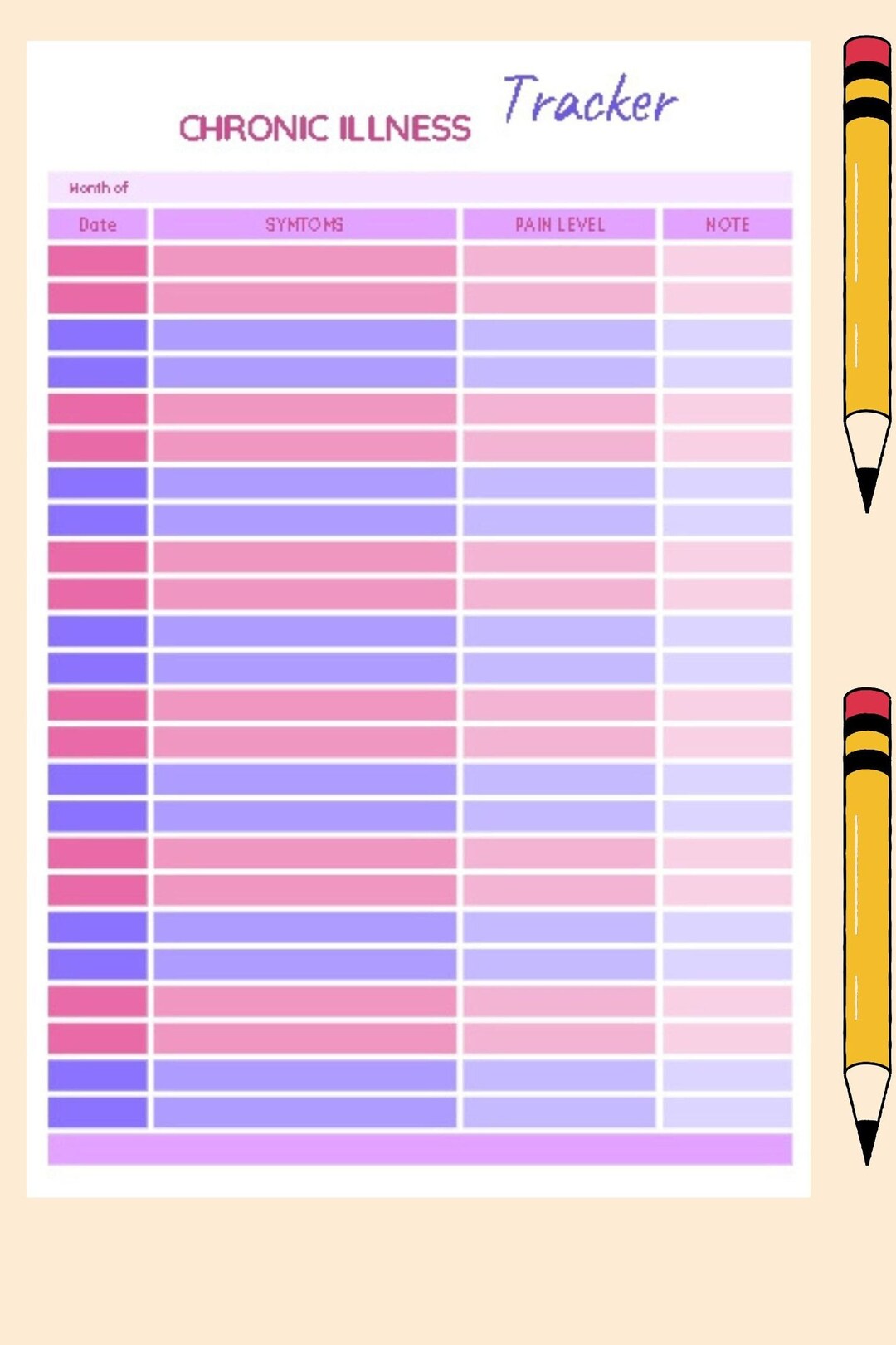 Chronic Illness Tracker - Etsy