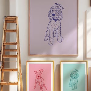 Custom Dog Portrait, Badly Drawn Dog, Pet Portrait, Pet Commission ...